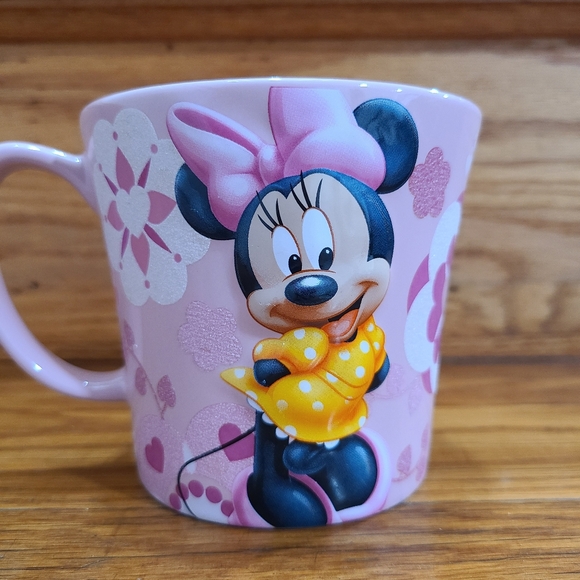 Disney | Dining | Disney Pink Glittery Minnie Mouse Coffee Tea Mug 3d ...